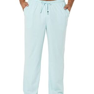 Amazon Essentials Men's Knit Pajama Pant, Light Blue, Large