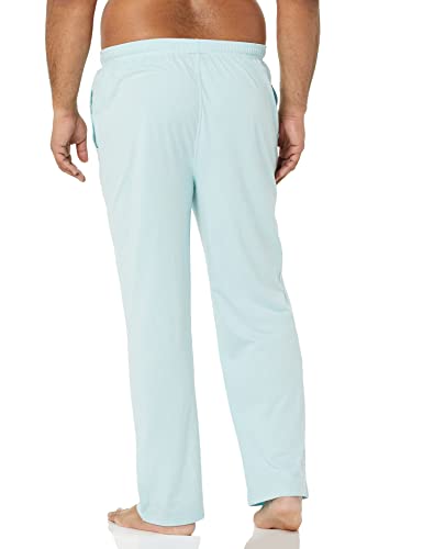 Amazon Essentials Men's Knit Pajama Pant, Light Blue, Large