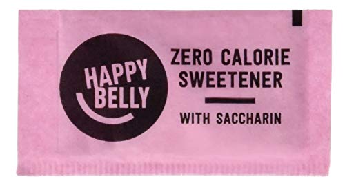 Amazon Brand - Happy Belly Zero Calorie Pink Saccharin Sweetener, Powder, Packet, 35.2 ounce (Pack of 1), (Previously Sugarly Sweet), 1000 Count