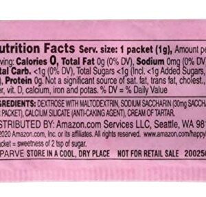 Amazon Brand - Happy Belly Zero Calorie Pink Saccharin Sweetener, Powder, Packet, 35.2 ounce (Pack of 1), (Previously Sugarly Sweet), 1000 Count