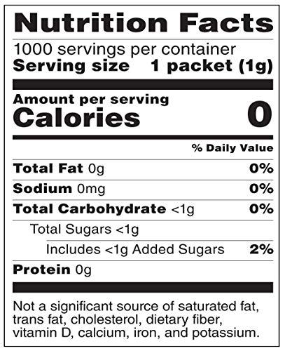 Amazon Brand - Happy Belly Zero Calorie Pink Saccharin Sweetener, Powder, Packet, 35.2 ounce (Pack of 1), (Previously Sugarly Sweet), 1000 Count