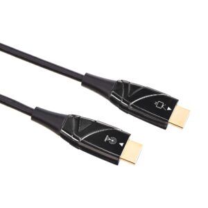 amazon basics hdmi fiber optic cable, 18gbps high-speed, 4k@60hz, 2160p, 48-bit color, ethernet ready, 30 foot, black