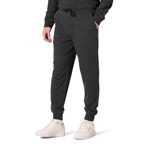 Amazon Essentials Men's Lightweight French Terry Jogger Pant (Available in Big & Tall), Charcoal Heather, Large