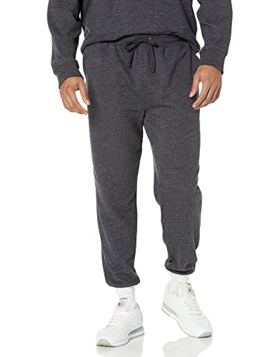 Amazon Essentials Men's Lightweight French Terry Jogger Pant (Available in Big & Tall), Charcoal Heather, Large