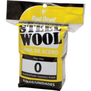 red devil 0323 steel wool, 0 fine (pack of 8), gray