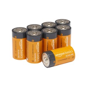 amazon basics 8-pack c cell alkaline all-purpose batteries, 1.5 volt, 5-year shelf life