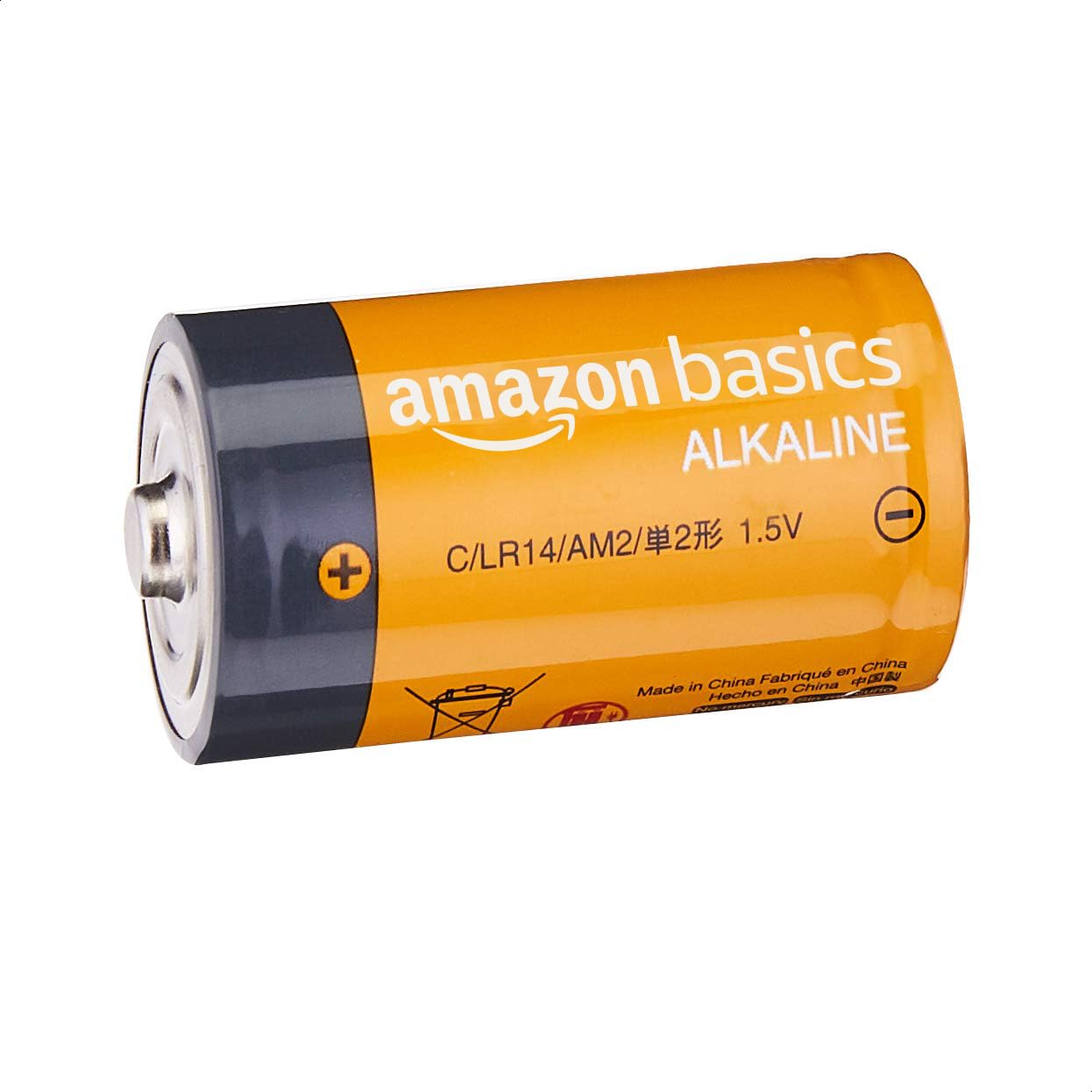 Amazon Basics 8-Pack C Cell Alkaline All-Purpose Batteries, 1.5 Volt, 5-Year Shelf Life