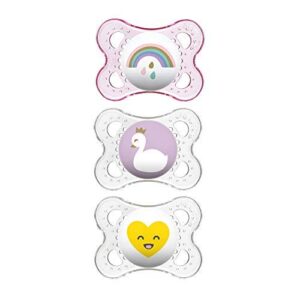 mam clear 0-6 month pacifiers value pack (3 pack), 0-6 months baby girl pacifiers, best pacifier for breastfed babies