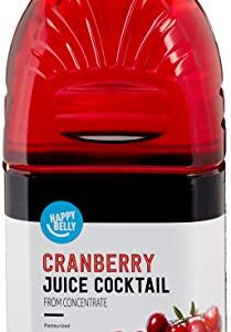 Amazon Brand - Happy Belly Juice Cocktail, Cranberry, Plastic Bottle, 64 fl oz (Pack of 1)