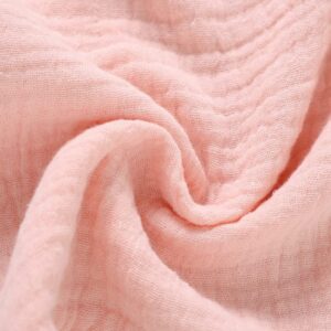 LAWKUL Baby Lovey Organic Cotton Muslin Security Blankets Comfy Lovie Soft Cuddly Lovies Newborn Infants Boy Girls Bunny Pink