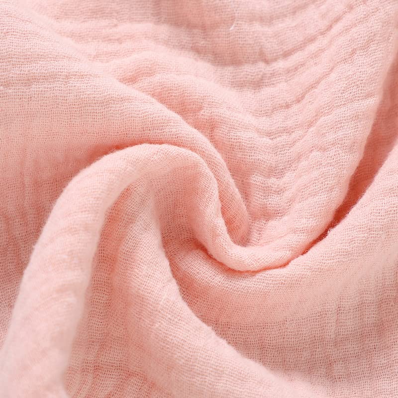 LAWKUL Baby Lovey Organic Cotton Muslin Security Blankets Comfy Lovie Soft Cuddly Lovies Newborn Infants Boy Girls Bunny Pink