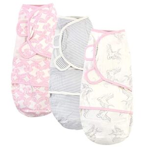 touched by nature unisex baby organic cotton swaddle wraps, bird, 0-3 months