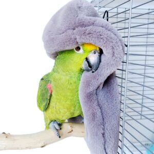 xungieto comfortable fleece bird blanket for cage, cozy corner for parrot cage warm bird bed in birdcage cuddle nest hanging bird toys