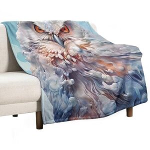 jhion fantasy bird blanket, fleece flannel cozy throw blankets, breathable lightweight warm bed blanket all season blanket for couch bed sofa 50"x60"