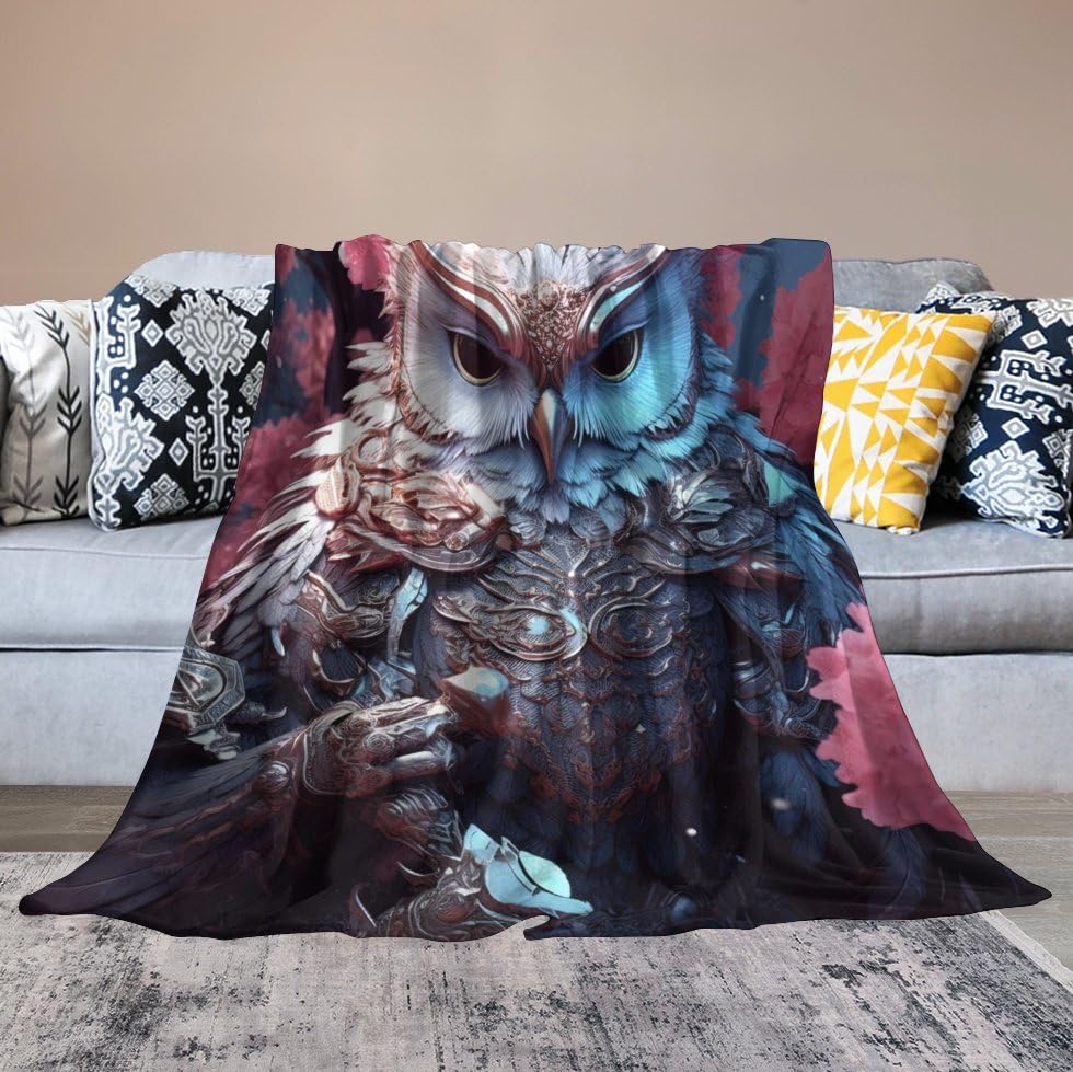 Joint Gou Wild Animal Blanket, Fleece Flannel Cozy Throw Blankets, Breathable Lightweight Warm Bed Blanket Fantasy Bird Blanket for Couch Bed Sofa All Season 70"x80"