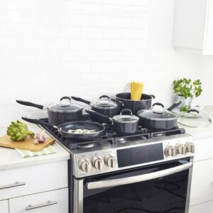 Cuisinart 11-Piece Set Advantage Nonstick Cookware, Black & 622-20 Chef's Classic 8-Inch Open Skillet Nonstick-Hard-Anodized