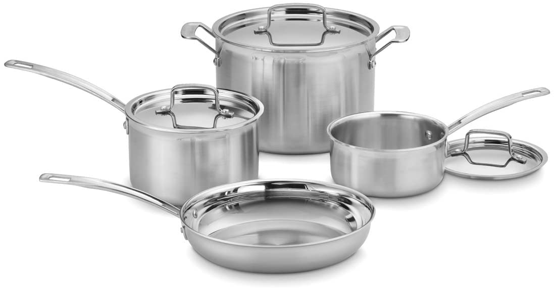 Cuisinart MCP-7NP1 Multiclad Pro Triple Ply 7-Piece Cookware Set Skillet