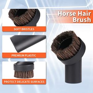 Vacuum Hose Adapter with Horse Hair Round Brush Compatible with Dyson V6 V7 V8 V10 V11 V15 Outsize Vacuum Cleaner, Vacuum Connector to All 1.25 inch 32mm Vacuum Attachment Brushes