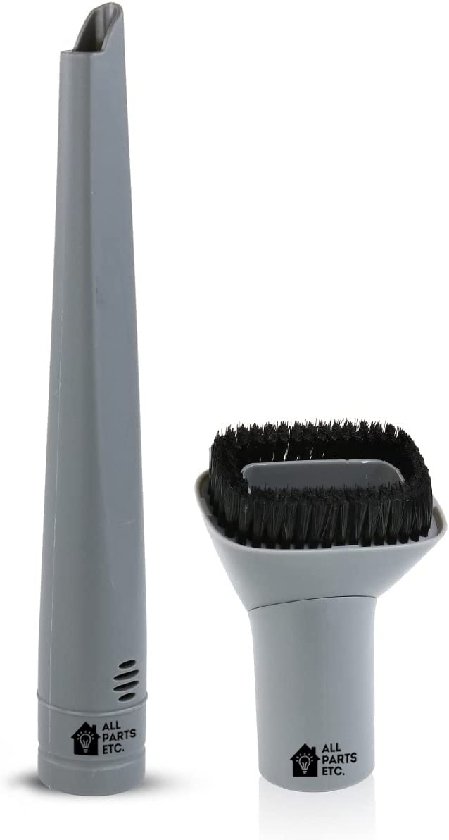 ALL PARTS ETC. Dust Brush and Crevice Tool Compatible with Shark Vacuum Attachments and Shark Vacuum Accessories for Models NV350, NV351, NV352, NV355, NV356E, NV357, NV360, NV370, UV440