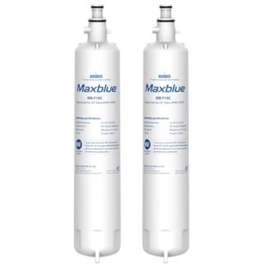 maxblue replacement for ge® rpwfe®, rpwf (with chip) refrigerator water filter, compatible with wsg-4, wf277, gfe28gmkes, pfe28kblts, gfd28gslss, pwe23kskss, gye22hmkes, dfe28jskss, 2 filters