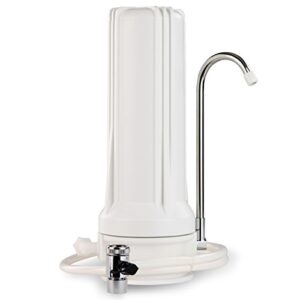 ispring ckc1 countertop drinking water filtration system with carbon filter 2.5" x 10", white