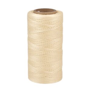 cheriswelry 280 yard/roll 1mm macrame cord flat waxed polyester cords stitching bookbinding string sewing leather thread string jewelry beading cord creamy white for jewelry making