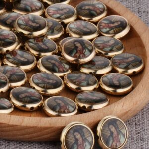 Cottvott 20pcs Our Lady of Guadalupe Saint Jude Spacer Beads for DIY Rosary Necklace Bracelet Jewelry Making Charms Part Loose Beads