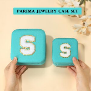 Parima Birthday Gifts for Women -2 Pieces Travel Jewelry Case Set, Travel Gifts Friend Gifts for Women Personalized Gifts Unique Gifts Christmas Gifts for Women Personalized Jewelry Boxes for Women