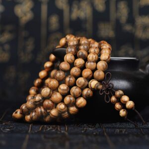 anzhongli mala beads bracelet 108 8mm beaded bracelet sandalwood elastic