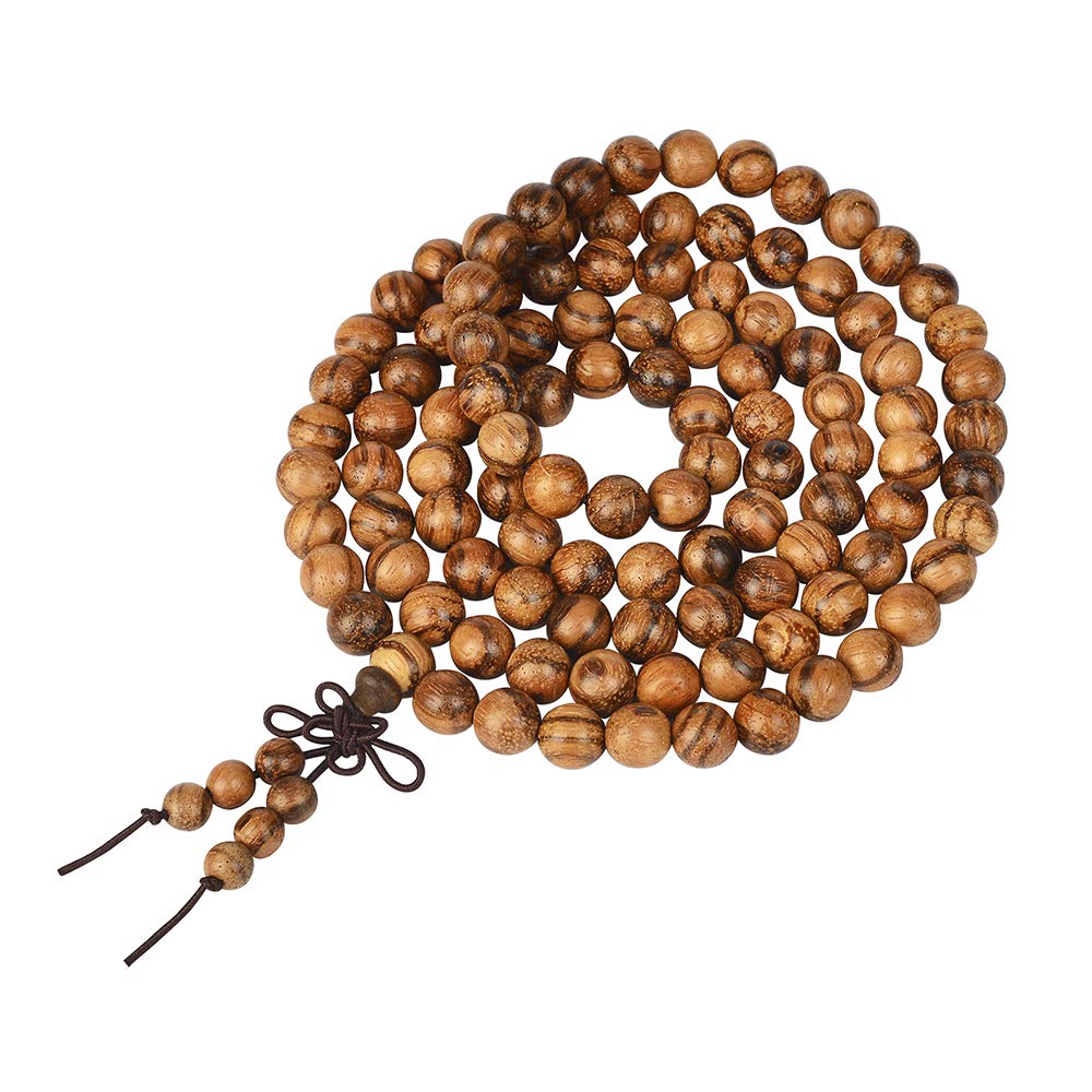 anzhongli mala beads bracelet 108 8mm beaded bracelet sandalwood elastic