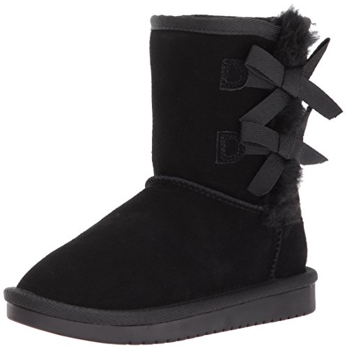 Koolaburra by UGG Girls' Victoria Short Fashion Boot, Black, 02 Youth US Little Kid