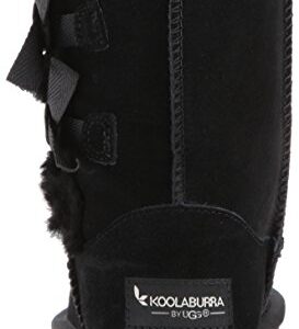 Koolaburra by UGG Girls' Victoria Short Fashion Boot, Black, 02 Youth US Little Kid