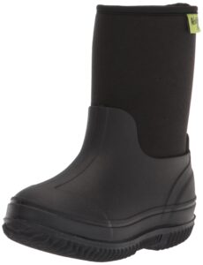 western chief kids freestyle neoprene rain boot, black, 2