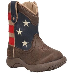 Roper Little Kids American Patriot Boot, Brown, 2