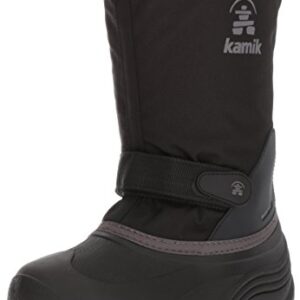 Kamik Girl's Waterbug5 Snow Boot, Black/Charcoal, 2 Medium US Little Kid