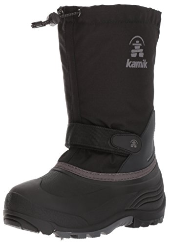 Kamik Girl's Waterbug5 Snow Boot, Black/Charcoal, 2 Medium US Little Kid