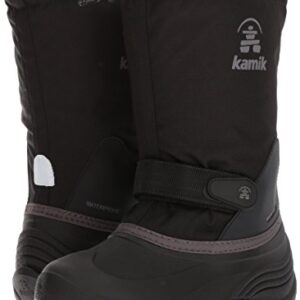 Kamik Girl's Waterbug5 Snow Boot, Black/Charcoal, 2 Medium US Little Kid