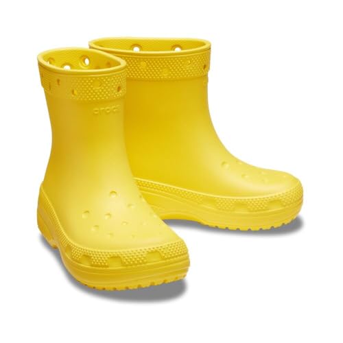 Crocs Classic Rain Boots, Sunflower, 2 US Unisex Little Kid