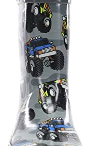 Western Chief boys Waterproof Printed Rain Boot, Monster Crusher,2-3 Little Kid