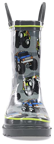 Western Chief boys Waterproof Printed Rain Boot, Monster Crusher,2-3 Little Kid