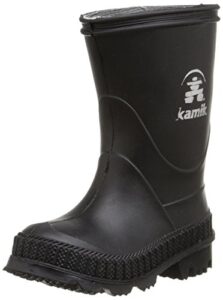 kamik stomp/kids/pur/4149f rain boot black, 2 m us little kid