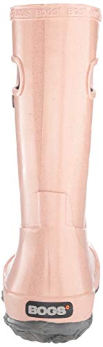 Bogs Rainboot Print Waterproof Rain Boot, Glitter-Rose Gold, 2 US Unisex Little Kid