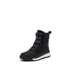 sorel youth unisex youth whitney ii short lace waterproof boots - black, black - size 2