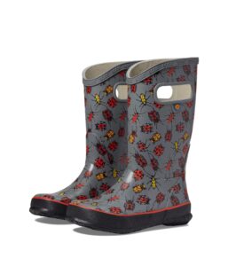 bogs rain boot bugs (toddler/little big kid), grey, 2 us unisex