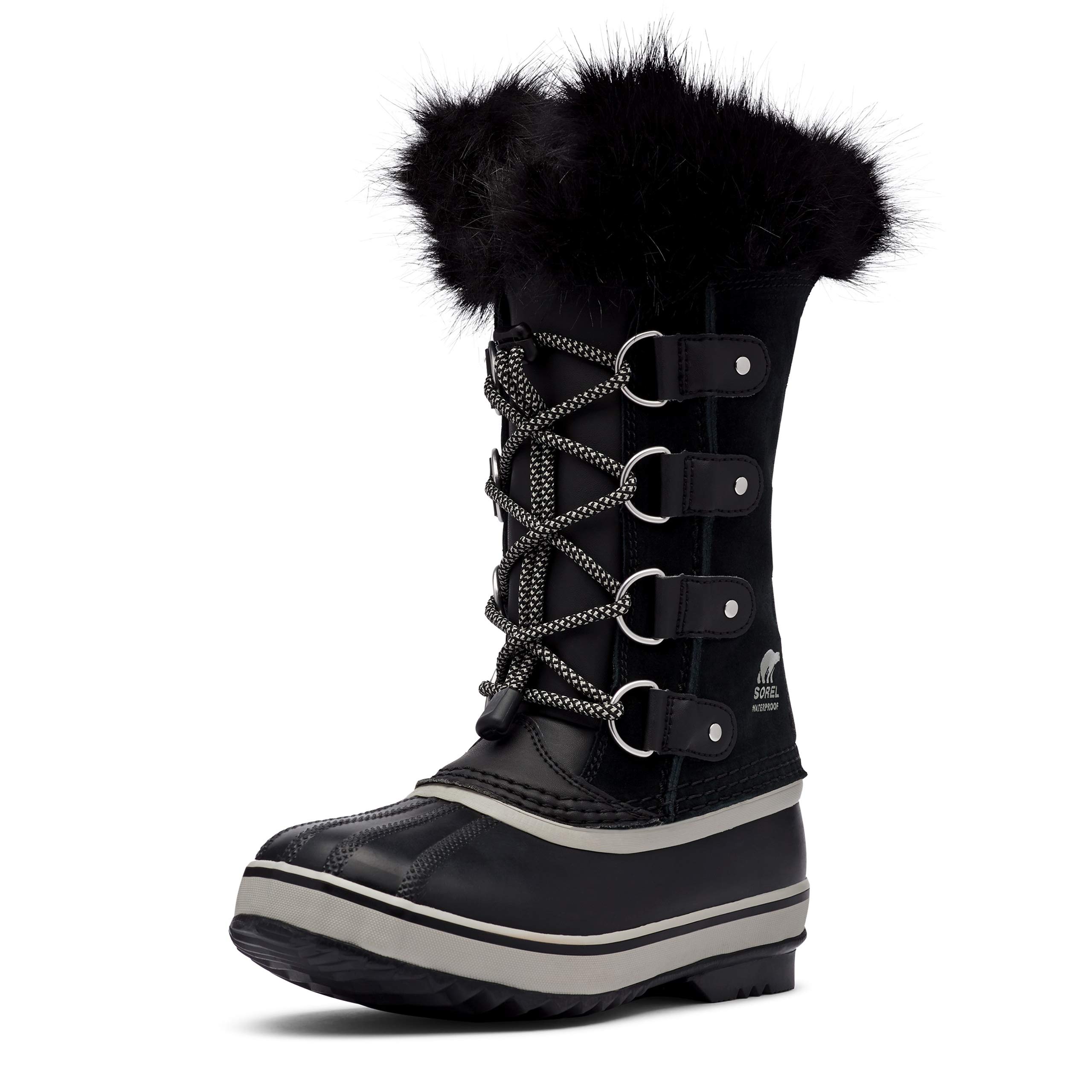 Sorel Youth Unisex Youth Joan of Arctic Waterproof Boots - Black, Dove - Size 2