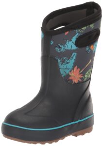 bogs classic ii snow boot, black multi, 2 us unisex big kid