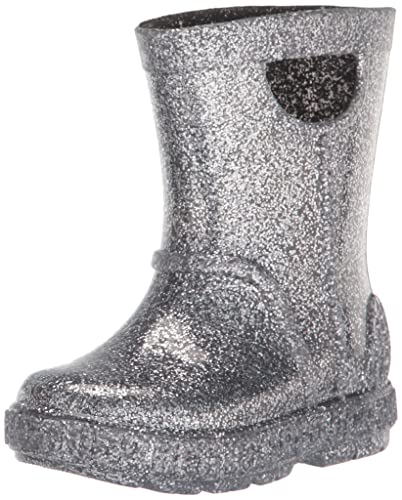 UGG Unisex-Child Drizlita Glitter Boot, Glitter-grey, 2 Big Kid