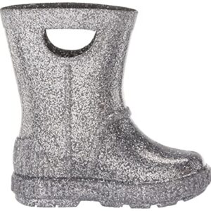 UGG Unisex-Child Drizlita Glitter Boot, Glitter-grey, 2 Big Kid