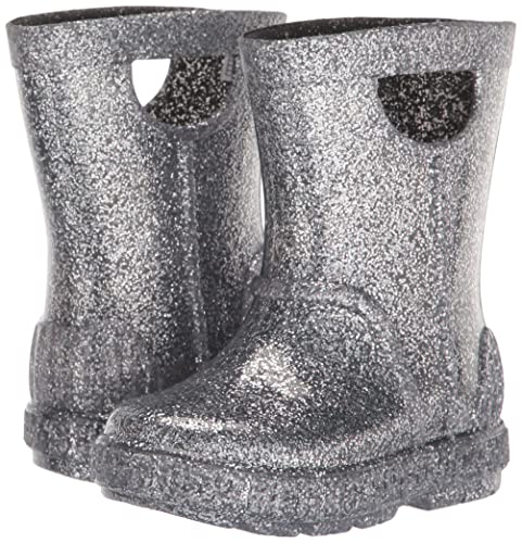 UGG Unisex-Child Drizlita Glitter Boot, Glitter-grey, 2 Big Kid