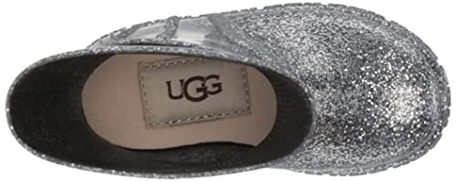 UGG Unisex-Child Drizlita Glitter Boot, Glitter-grey, 2 Big Kid